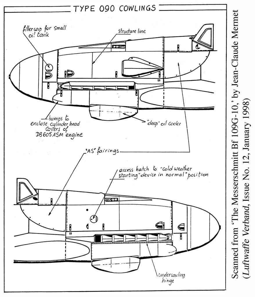 Oldsarges Aircraft Model blog: Bf-109 G10 Cowl variations