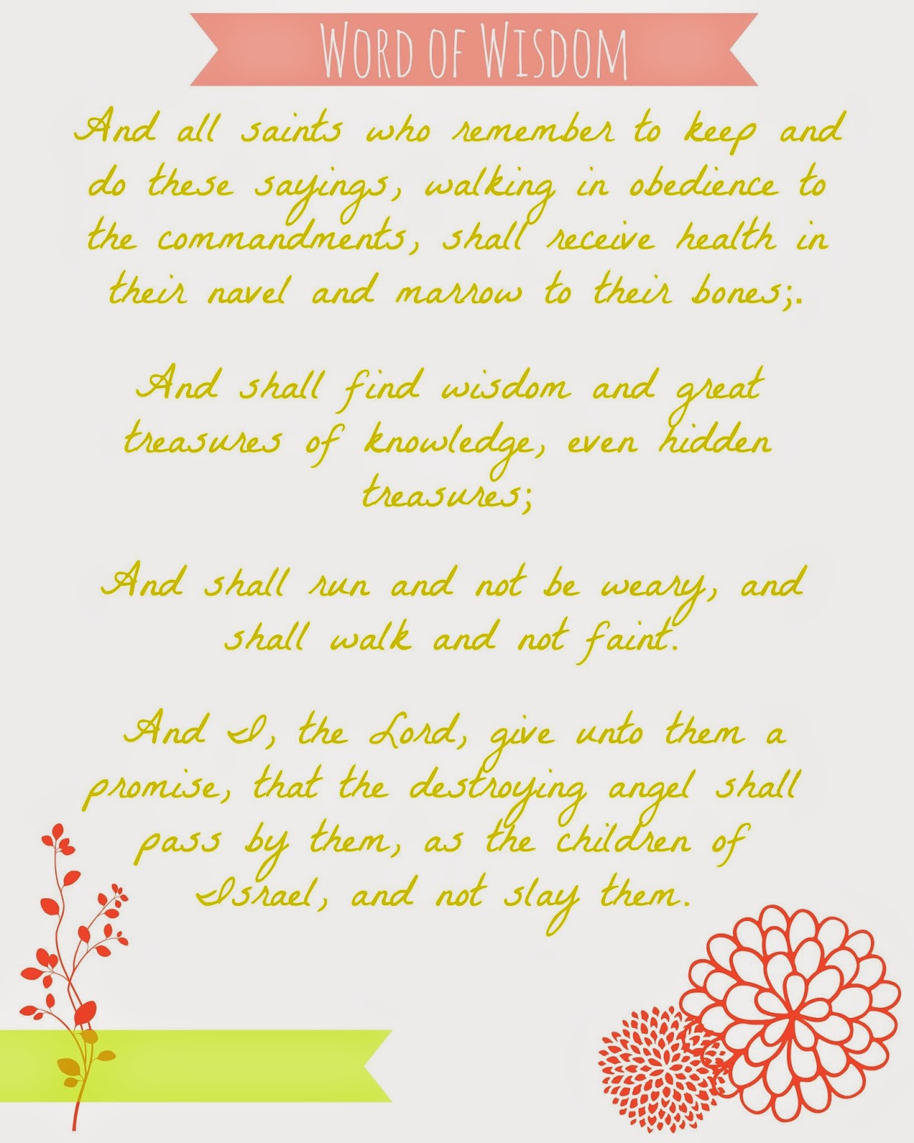 Blue Skies Ahead: Word of Wisdom Family Home Evening