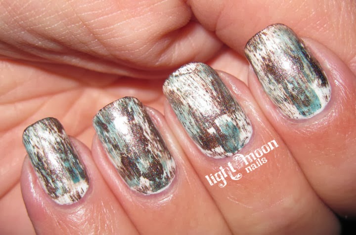 Light of the Moon Nails: Llama Nails Technique - Distressed Nails
