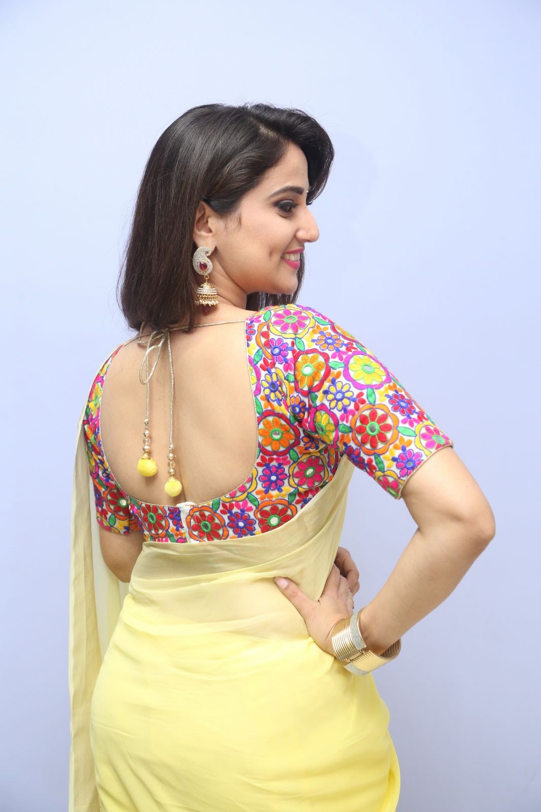 Anchor Manjusha latest dazzling photos gallery