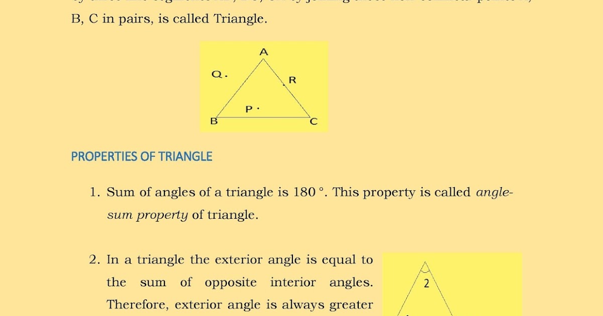 PROPERTIES OF TRIANGLE properties-of-triangle