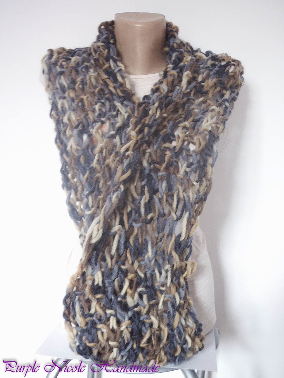 Purple Nicole`s Handmade: Fulare circulare mari (lungi) pufoase