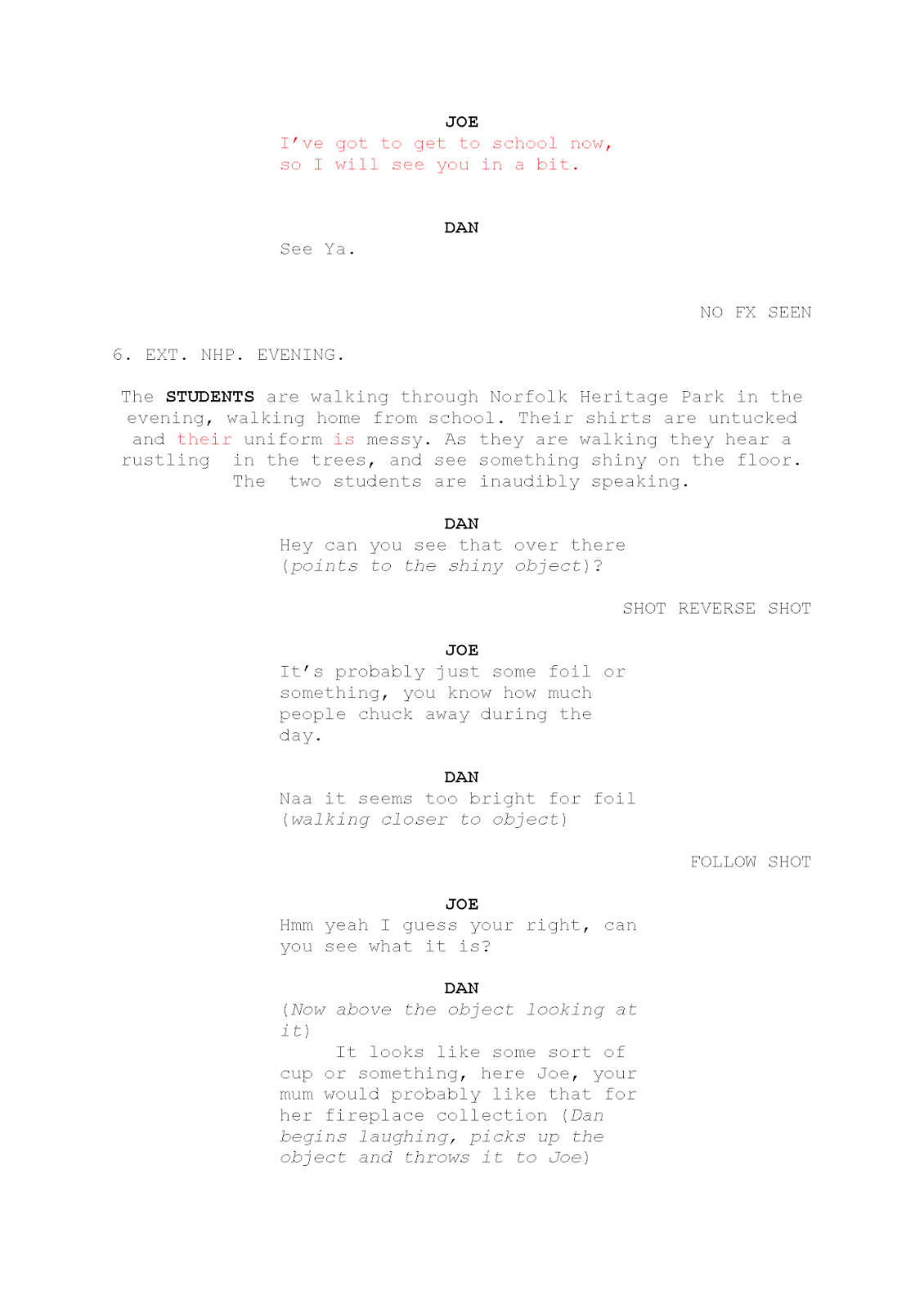 Unit 11 - Script writing for media products