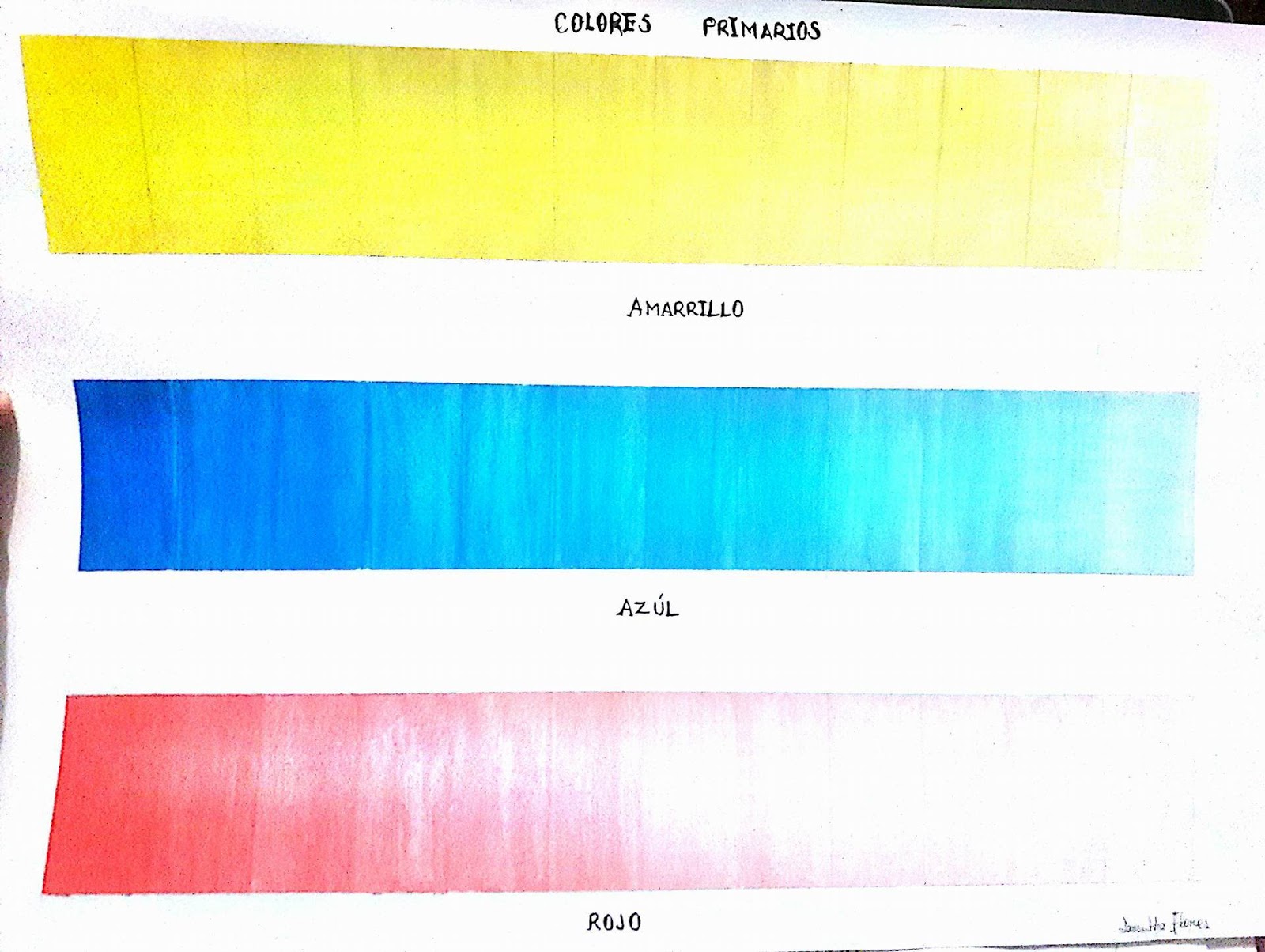 teoría y practica del color : DEGRADE COLORES PRIMARIOS