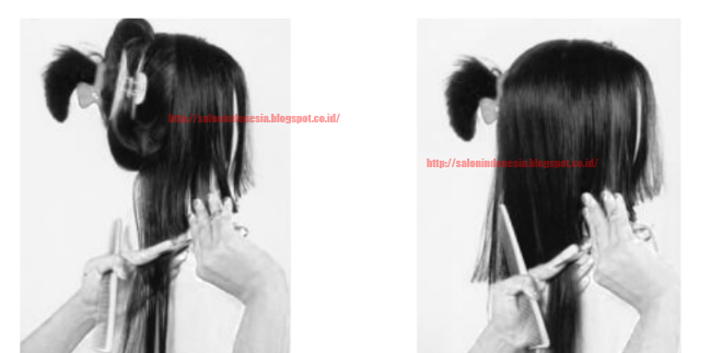 Salon: Pemangkasan Datar dengan Pola Garis Pangkas Diagonal ke Belakang ...