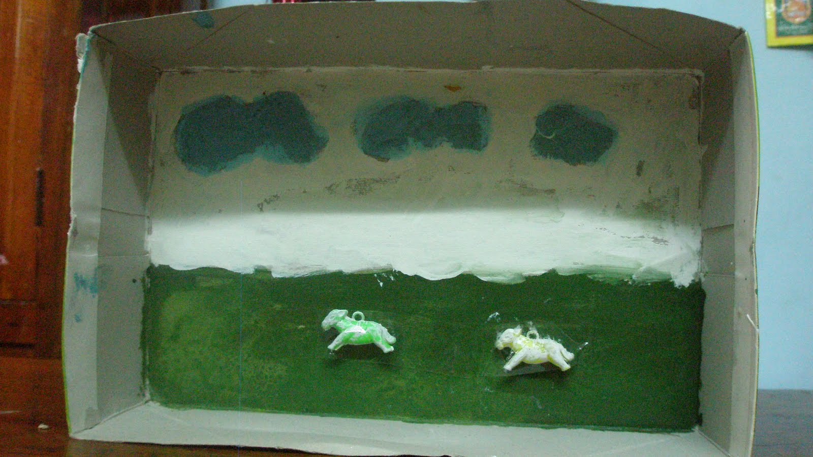 J.Sridhanajeyan's Blog: Natural Scenery Painting in a Cardboard Box