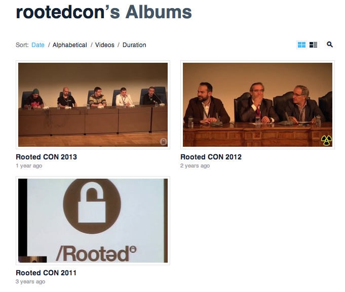Primeros videos de Rooted CON 2014 ~ Security By Default