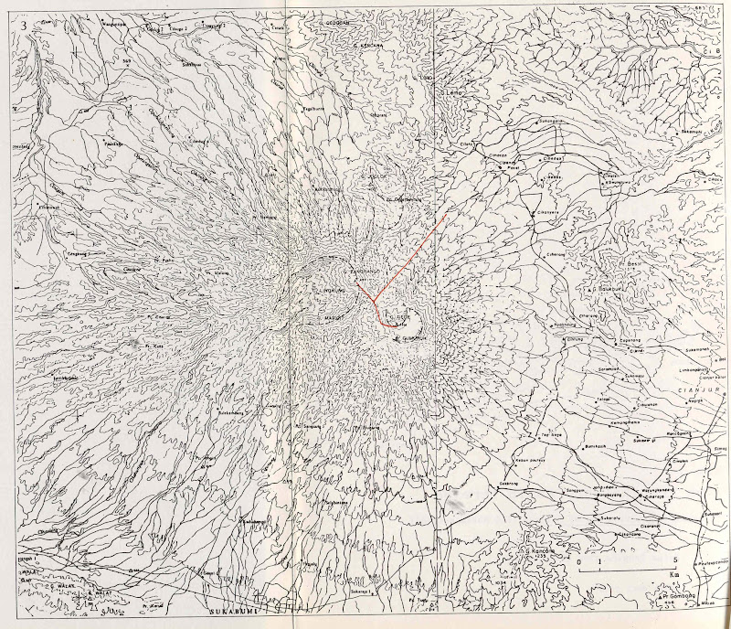 TAKJUB INDONESIA: Peta Topografi Gunung Gede Pangrango skala 25k