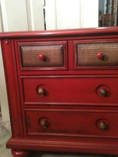 Furniture by MK Designs: Distressed colonial red chest