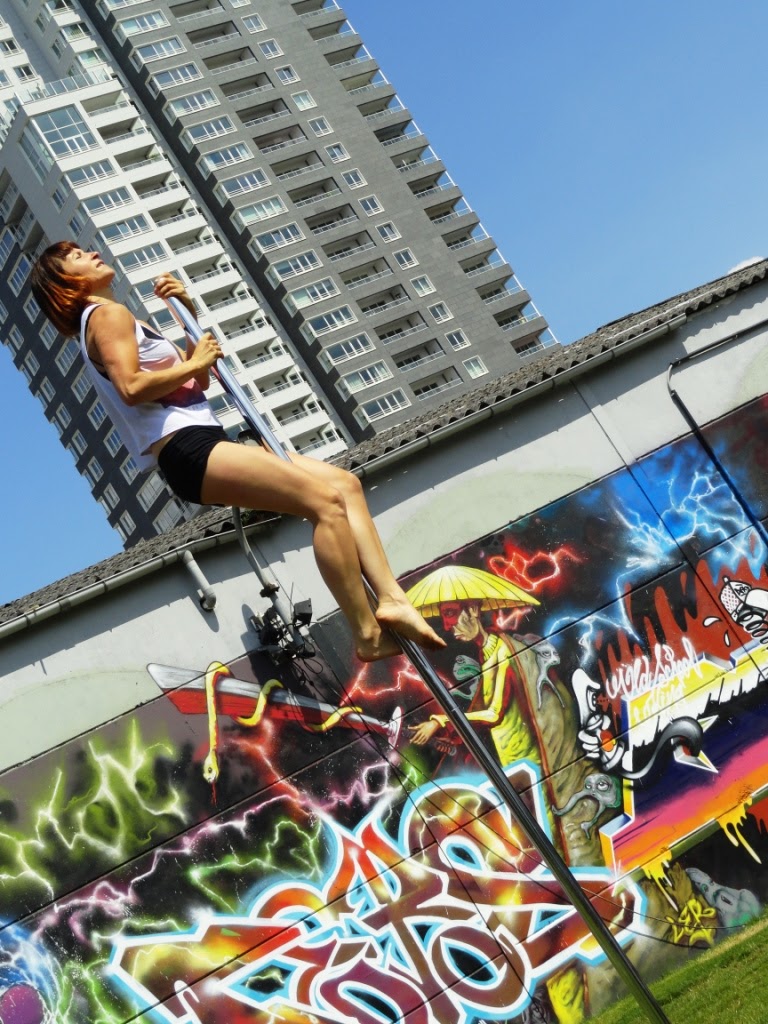 Pole Dance Art on Train