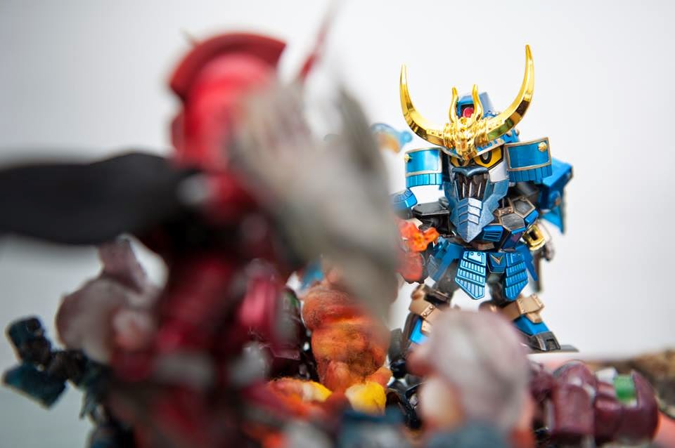Custom Build: SD Knight Gundam & SD Musha Gundam "Red Knight VS Blue Musha"
