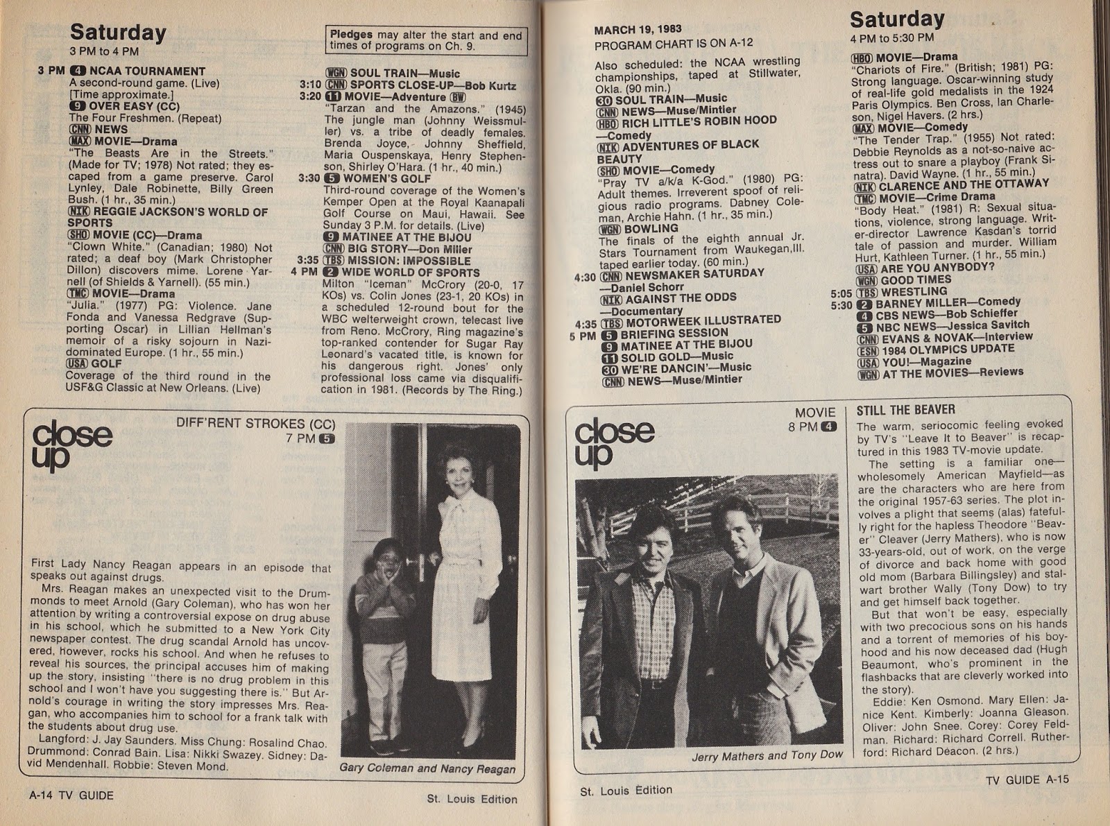 Garage Sale Finds: What was on TV March 19th through 25th, 1983