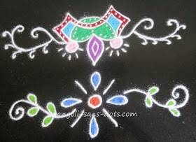 Kolam by Sudha Balaji: Rangoli borders - doorways kolam