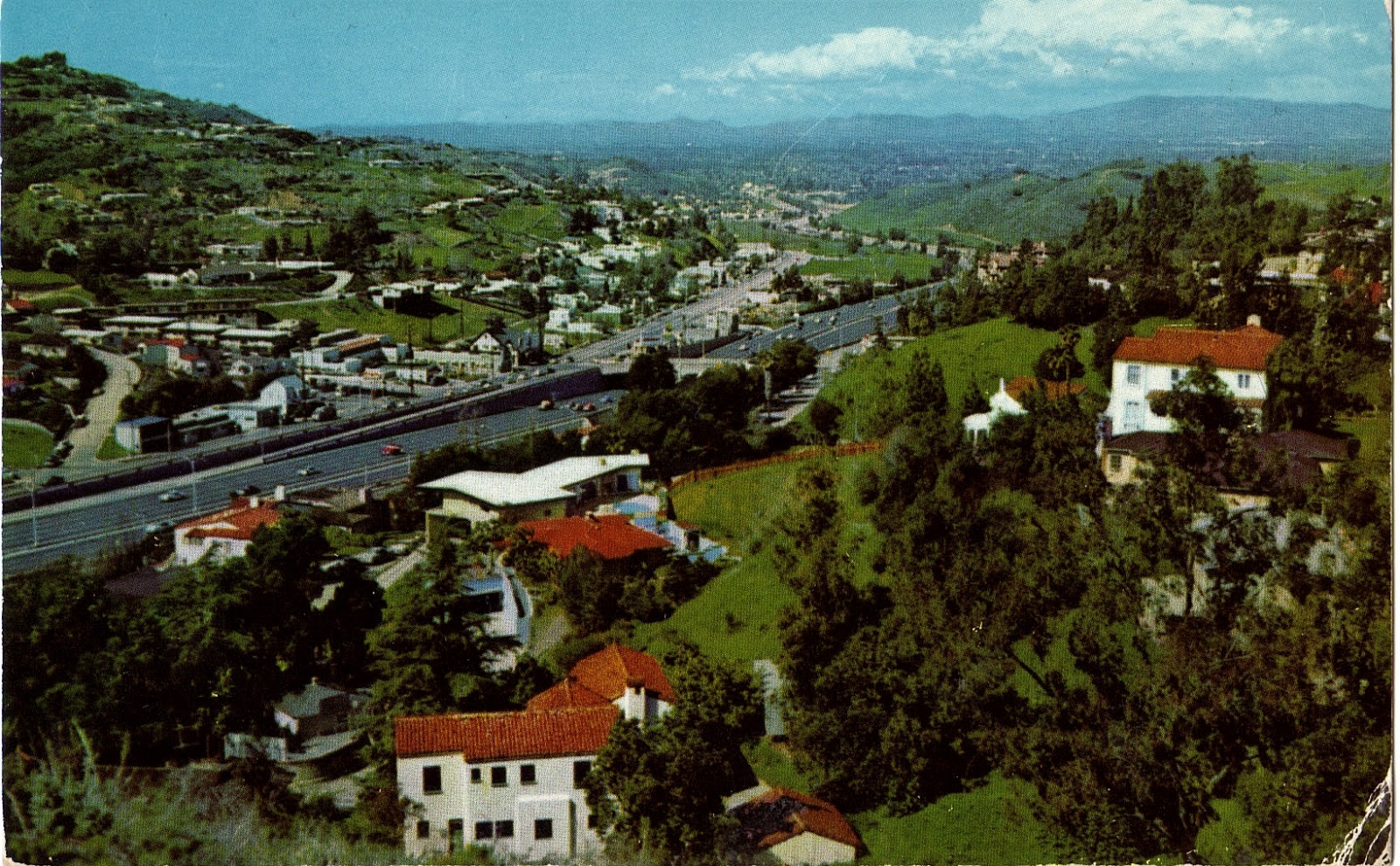 Cahuenga Pass and 101 Freeway Postcard | San Fernando Valley Blog