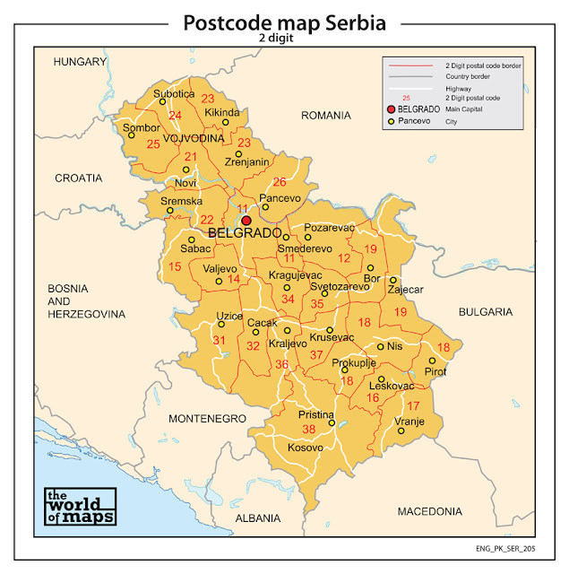 Serbi - harta gjeografike e Serbisë - Shqipëria Express