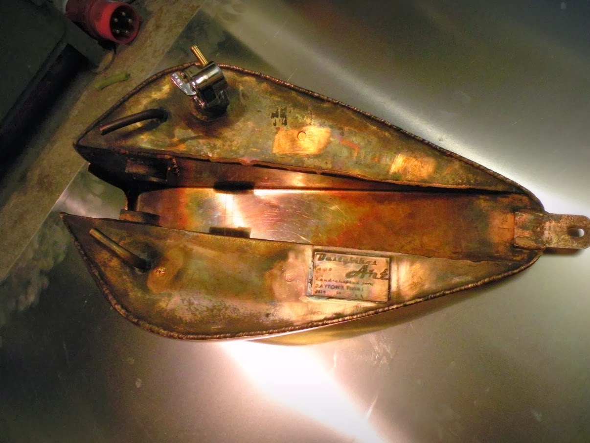 Copper Oil Tank Motorcycle