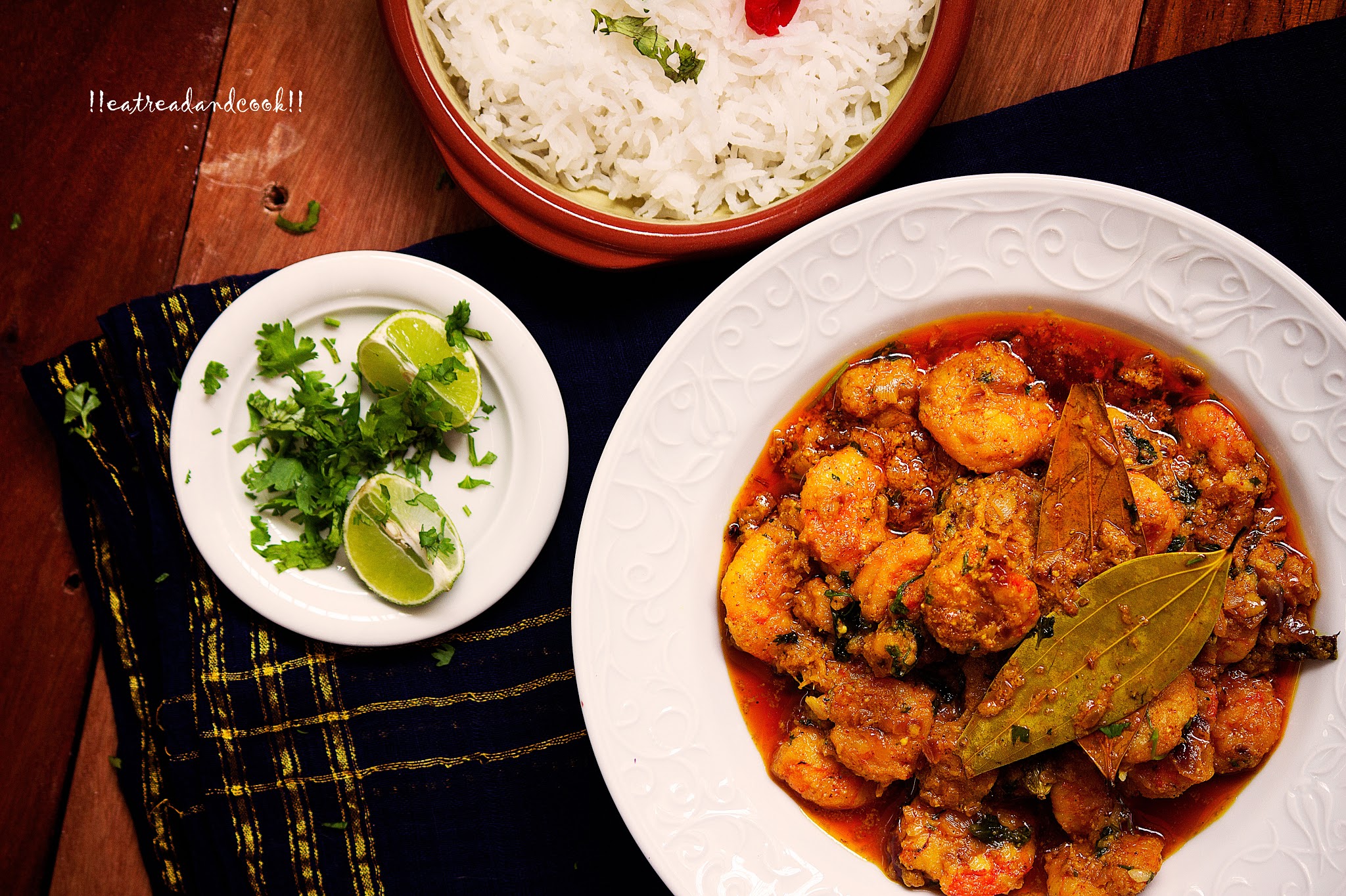 Doi Chingri / Prawns cooked in a Creamy Yogurt Sauce