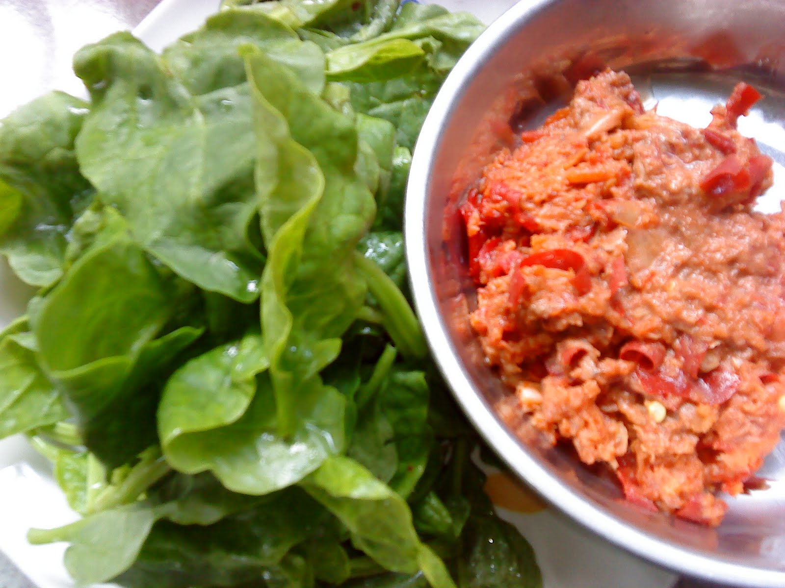 Cooking Pleasure: Stir Fry Sambal Emperor's Vegetable [Hong Thay Cai]