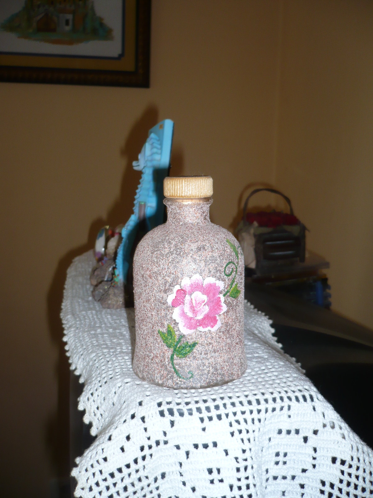 Mis cosas: Botellas pintadas con arena