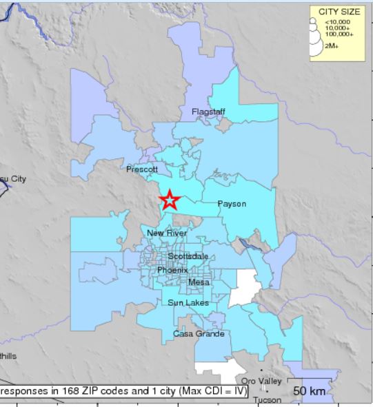 Arizona Geology: Earthquakes north of Black Canyon City shake up much ...