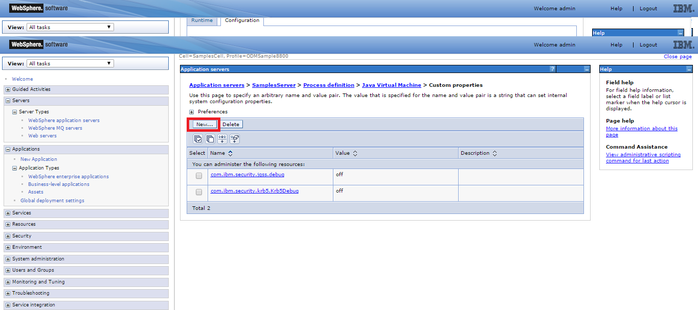 Adding logger properties to Websphere Application Server to generate ...