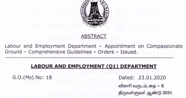 G.O.(Ms).No.18 - Labour and Employment Department – Appointment on ...