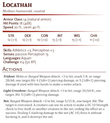 Inktober Monstrosities: L for Locathah