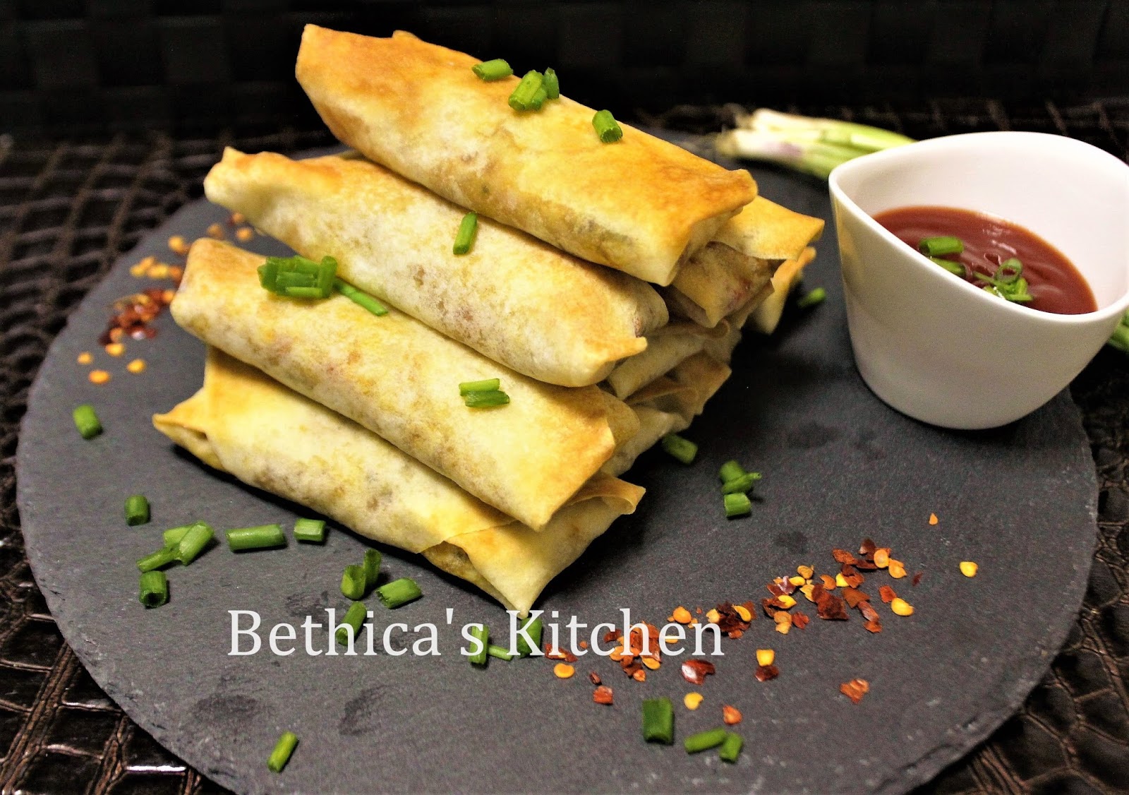 Bethica's Kitchen Flavours: Baked Veggie Spring Rolls with Indian ...