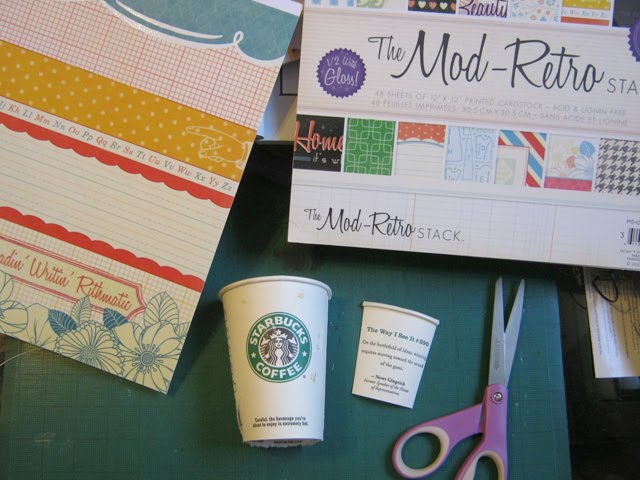 TheCardAlbum: 4. How to make a recycled coffee cup card