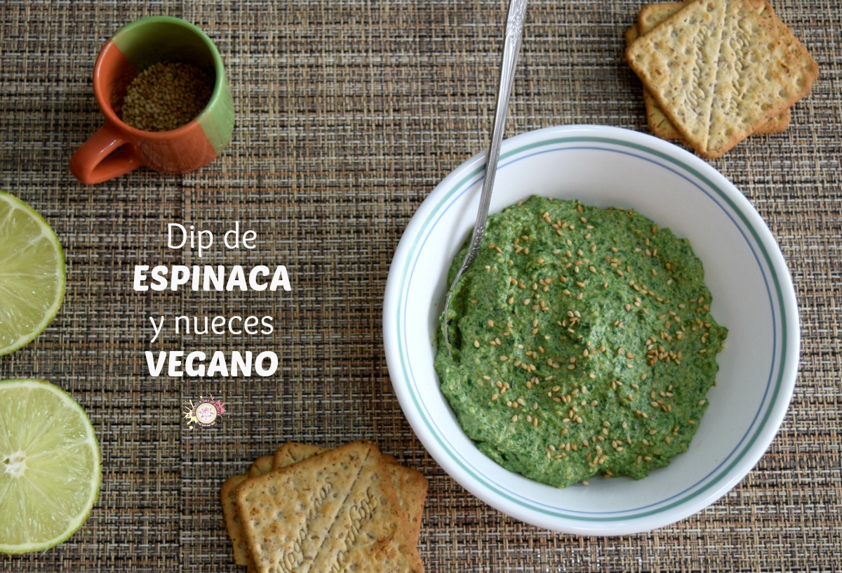 Dip o paté de espinacas y nueces | Receta sana - Sabrina´s Sea of Colors