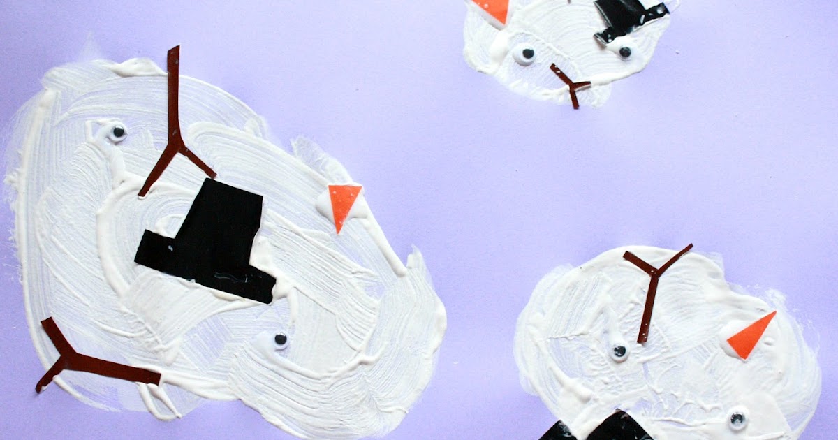 Learning and Exploring Through Play: Melted Snowman Painting Craft