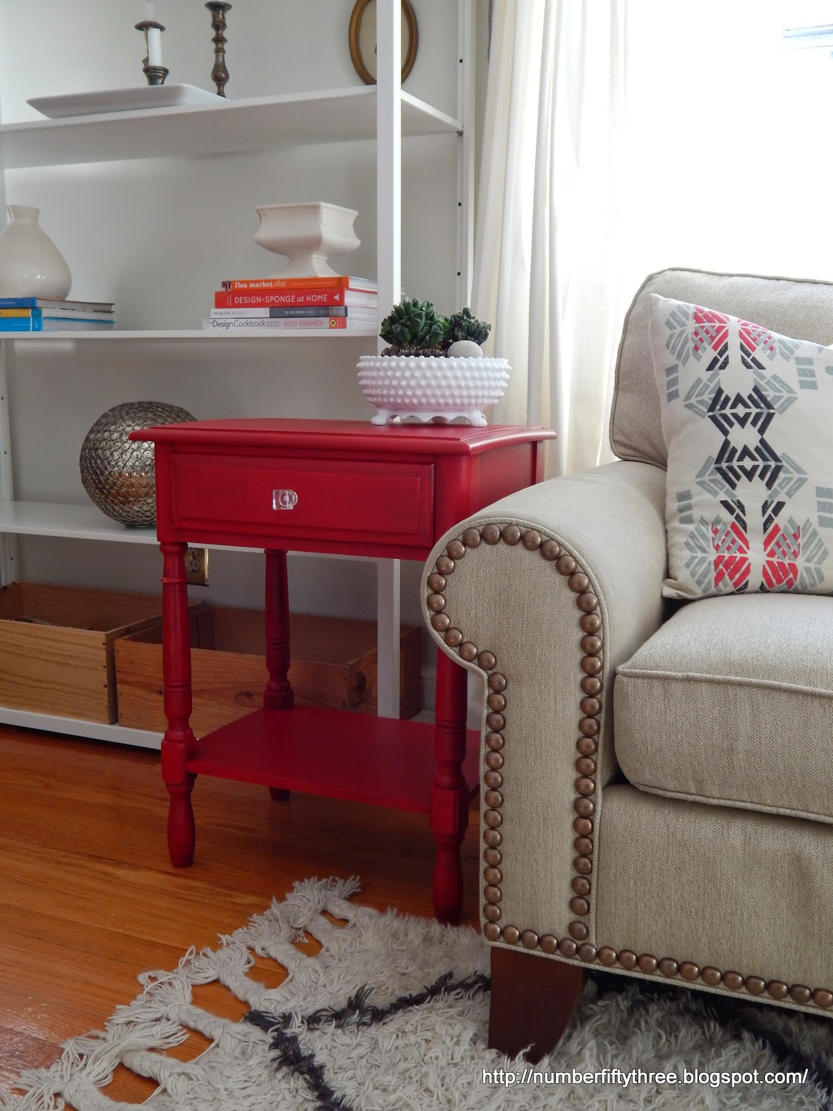 Number Fifty-Three: Bold Red End Table