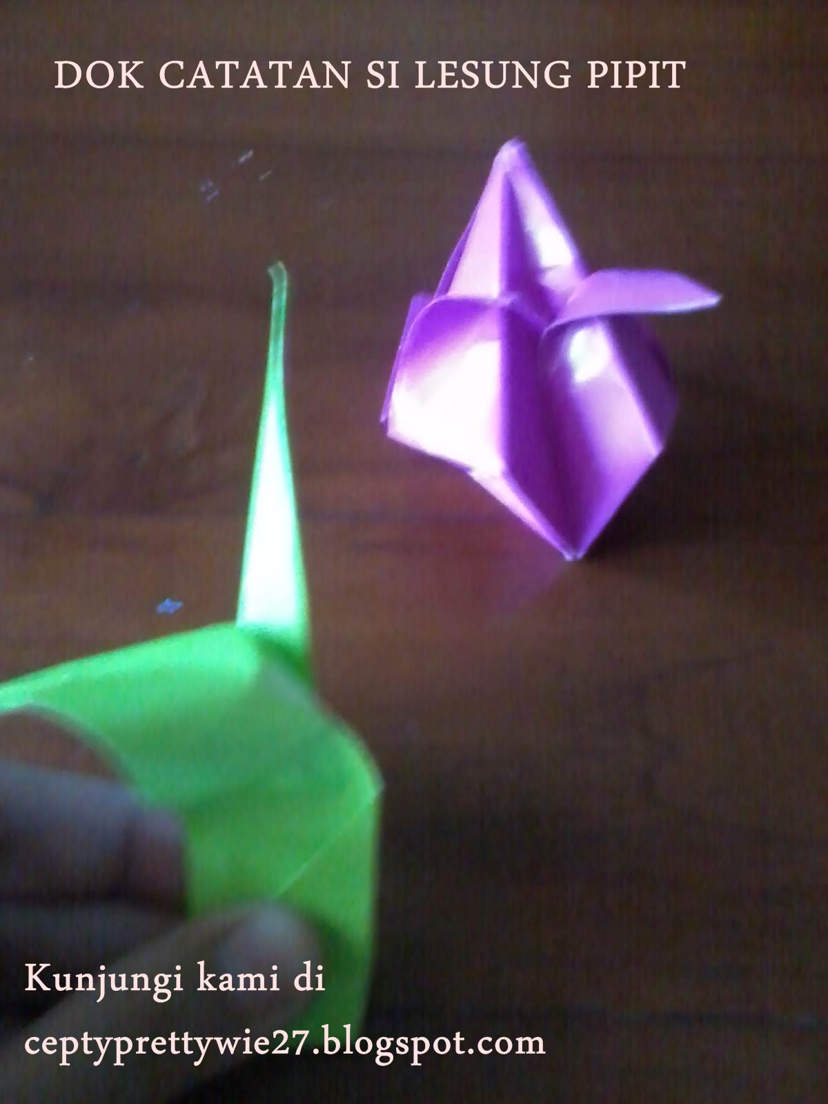 TUTORIAL CARA MEMBUAT ORIGAMI BATANG BUNGA TULIP DENGAN MUDAH - Shepty ...