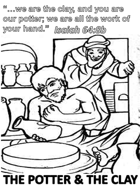 Coloring Jeremiah Wheel Potter Clay Pages Clipart Bible Kids Children ...