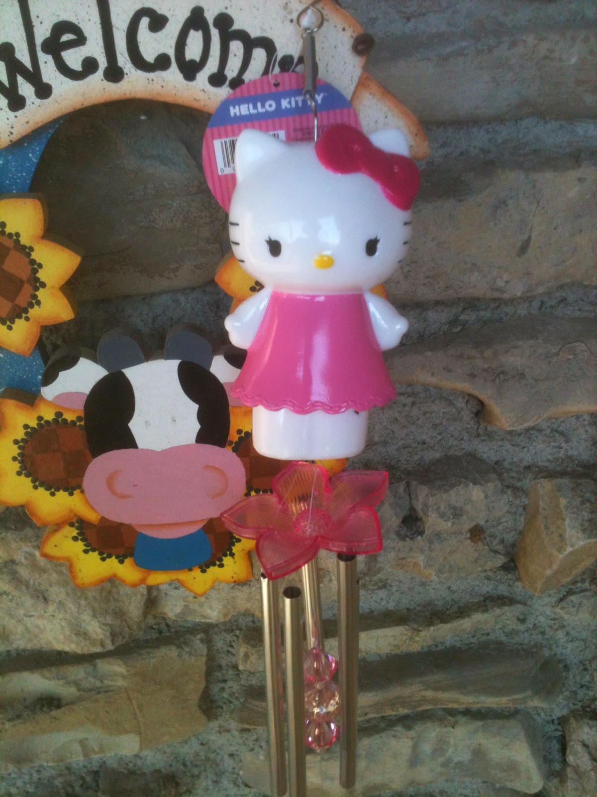 Cute Hello Kitty Wind Chimes and Hello Kitty Pez