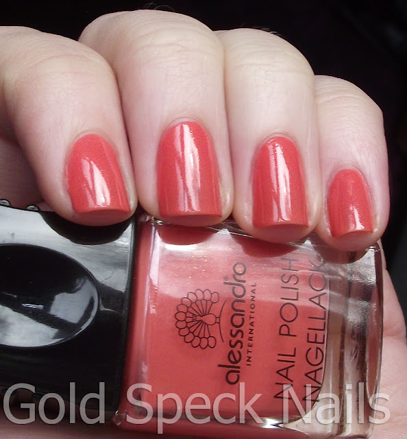 Gold Speck Nails: Alessandro International - Pomegranate Swatch & Review