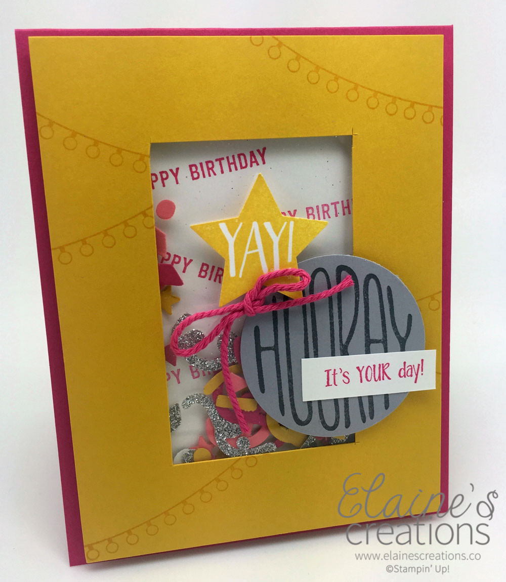 Elaine's Creations: Confetti Celebration Birthday Shaker Card