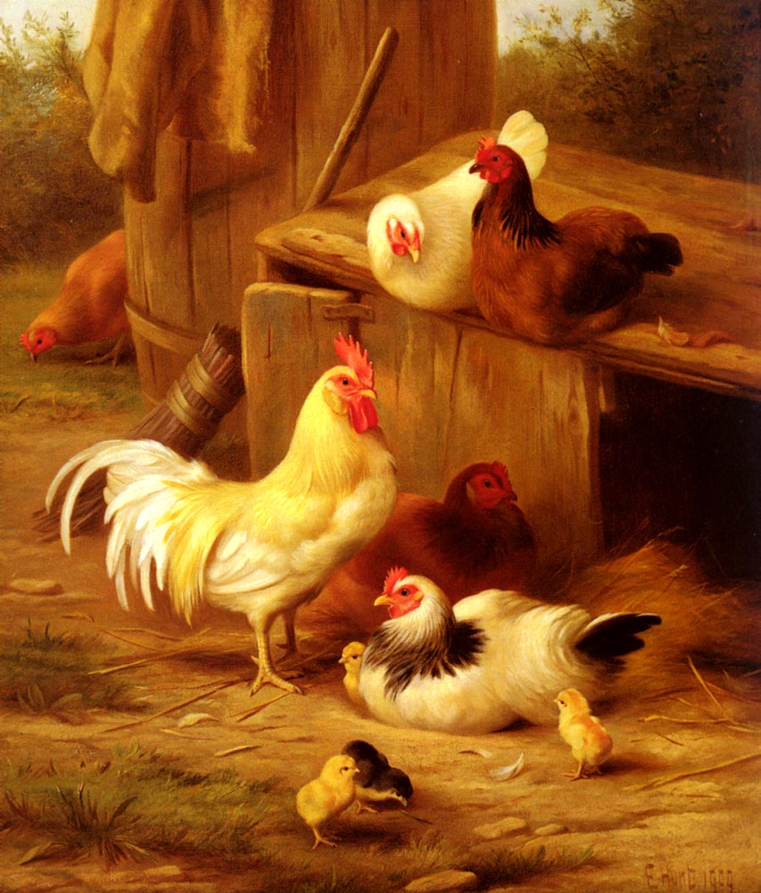 Painting of Edgar Hunt artist, Edgar Hunt paintings