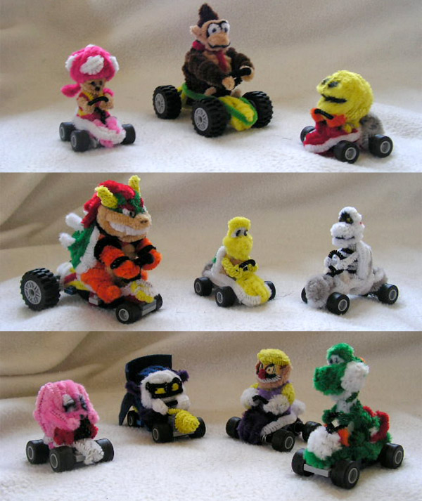 X-games.mobi: Mario Kart Characters Made from Non-Warp-Pipe-Cleaners