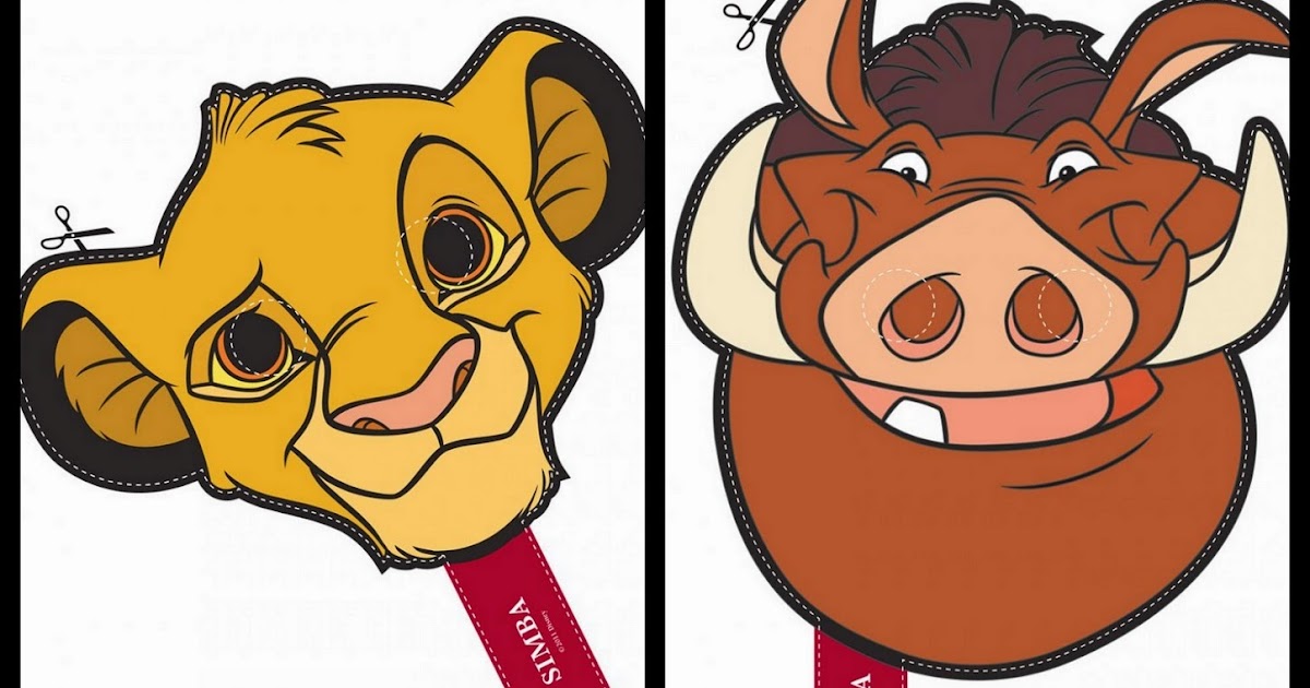 Divertidas Máscaras del Rey León para Imprimir Gratis. | Oh My ...