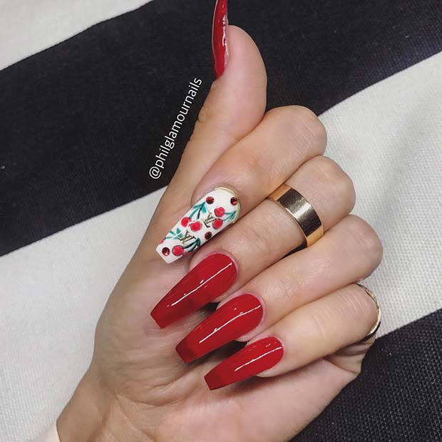 10 Pretty Ways to Wear Red Nails 2019