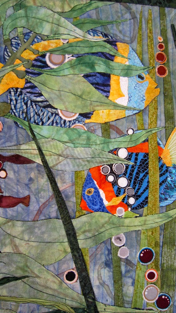 Barbara Strobel Lardon Art quilts: UNDER THE SEA