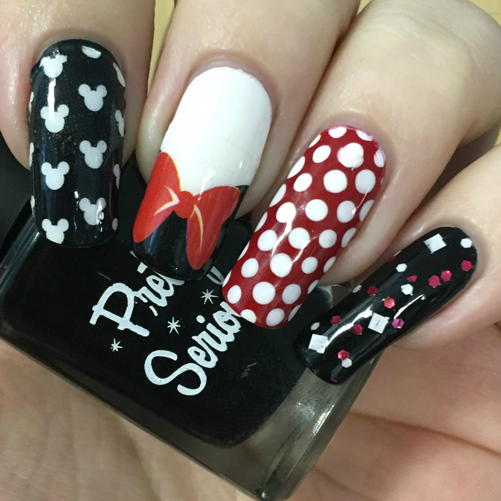 Minnie Mouse Inspired Nails