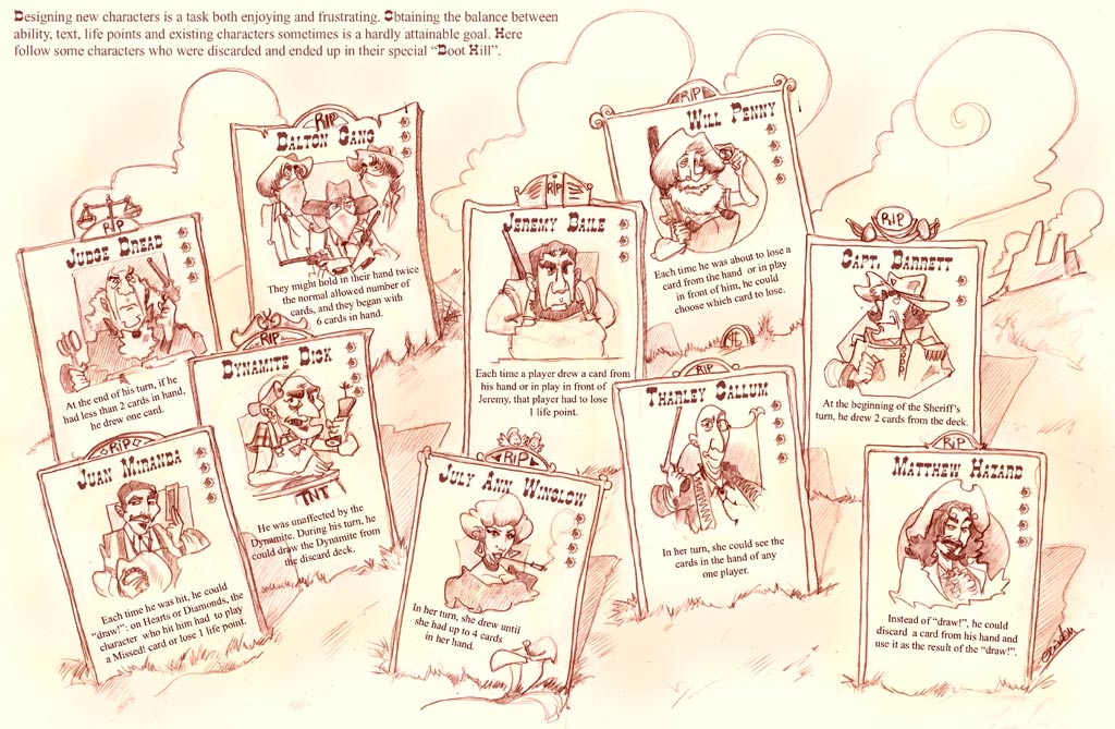 Boot Hill Characters | The BANG! Card Game Blog