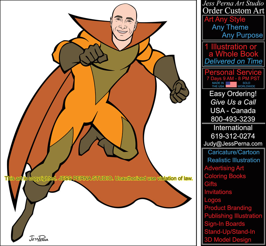 How to Order Ad Cartoons and Caricatures: How to Order Superhero Ad ...