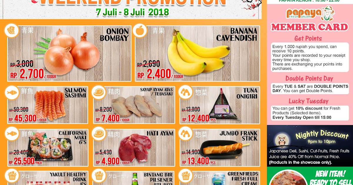 Papaya Bali | Weekend Promotion 7 - 8 Juli 2018 ~ PAPAYA FRESH GALLERY BALI
