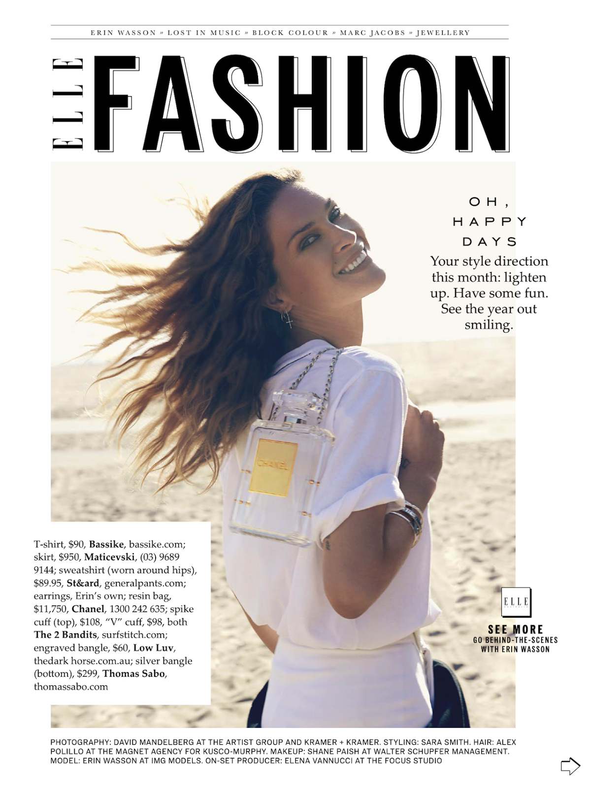 all about erin: erin wasson by david mandelberg for elle australia ...