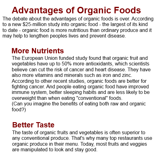 Best For Your Health: Organic Food Benefits - Advantages of Organic Foods