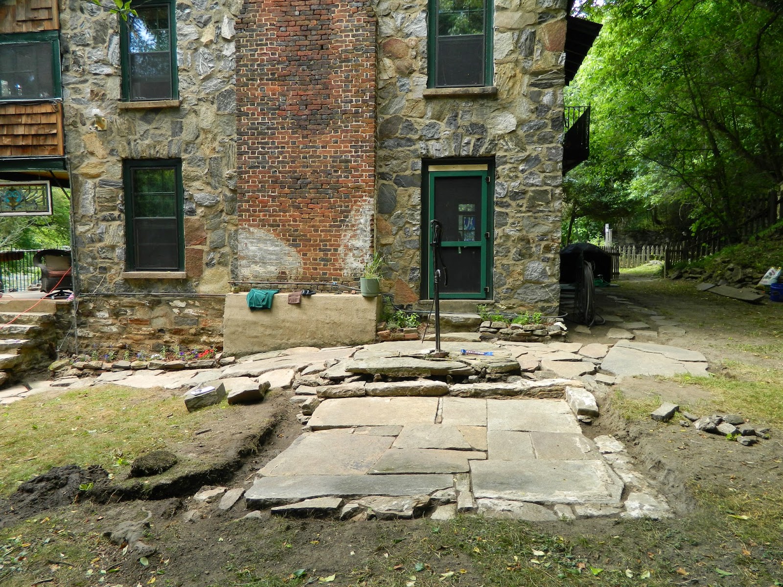 Tocaben Stoneworks: buried stonework along the french broad