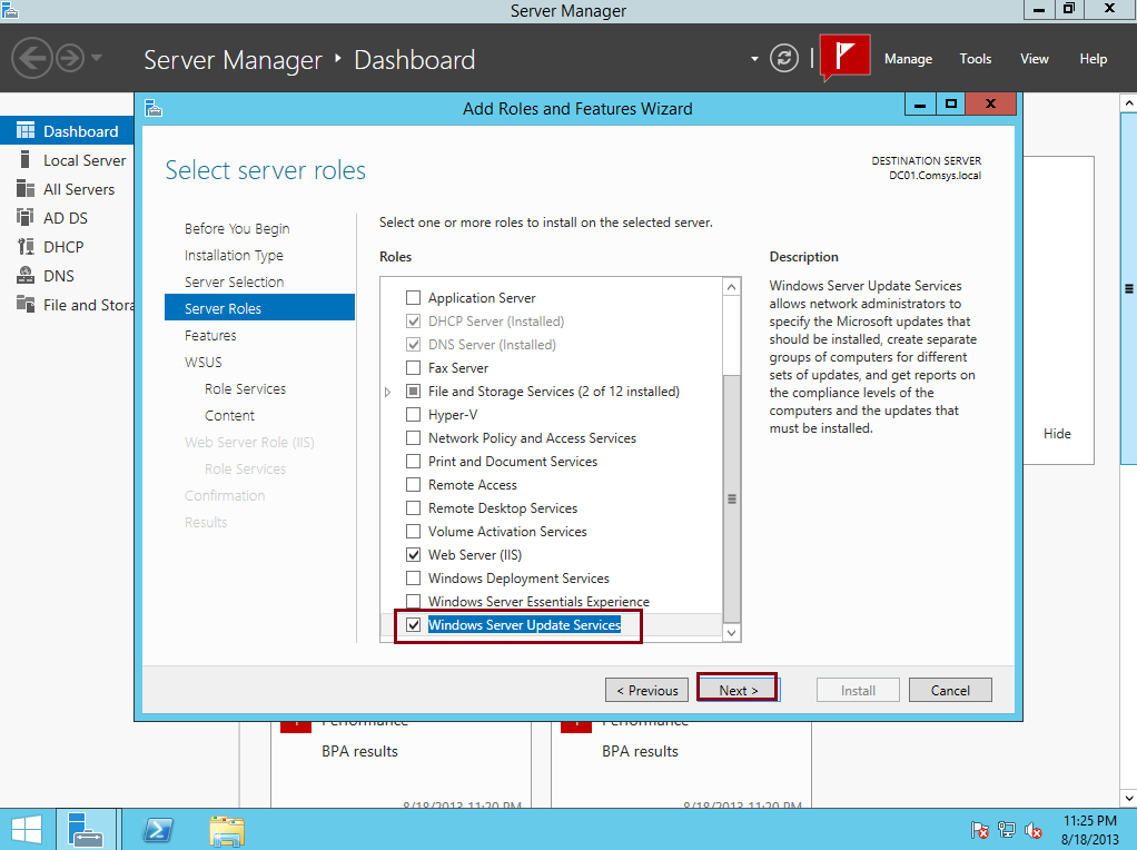 Installing And Configuring Wsus In Server 2012 R2 Online Networks Solution